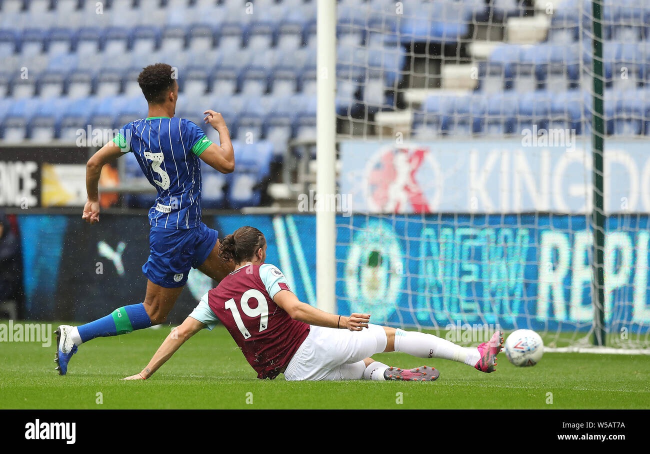 Burnley's Jay Rodriguez scores his teams 1st goal during the pre-season ...