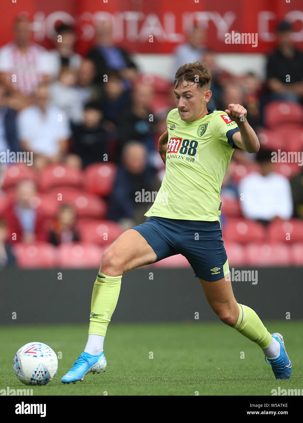 AFC Bournemouth David Books in action during the pre-season friendly ...