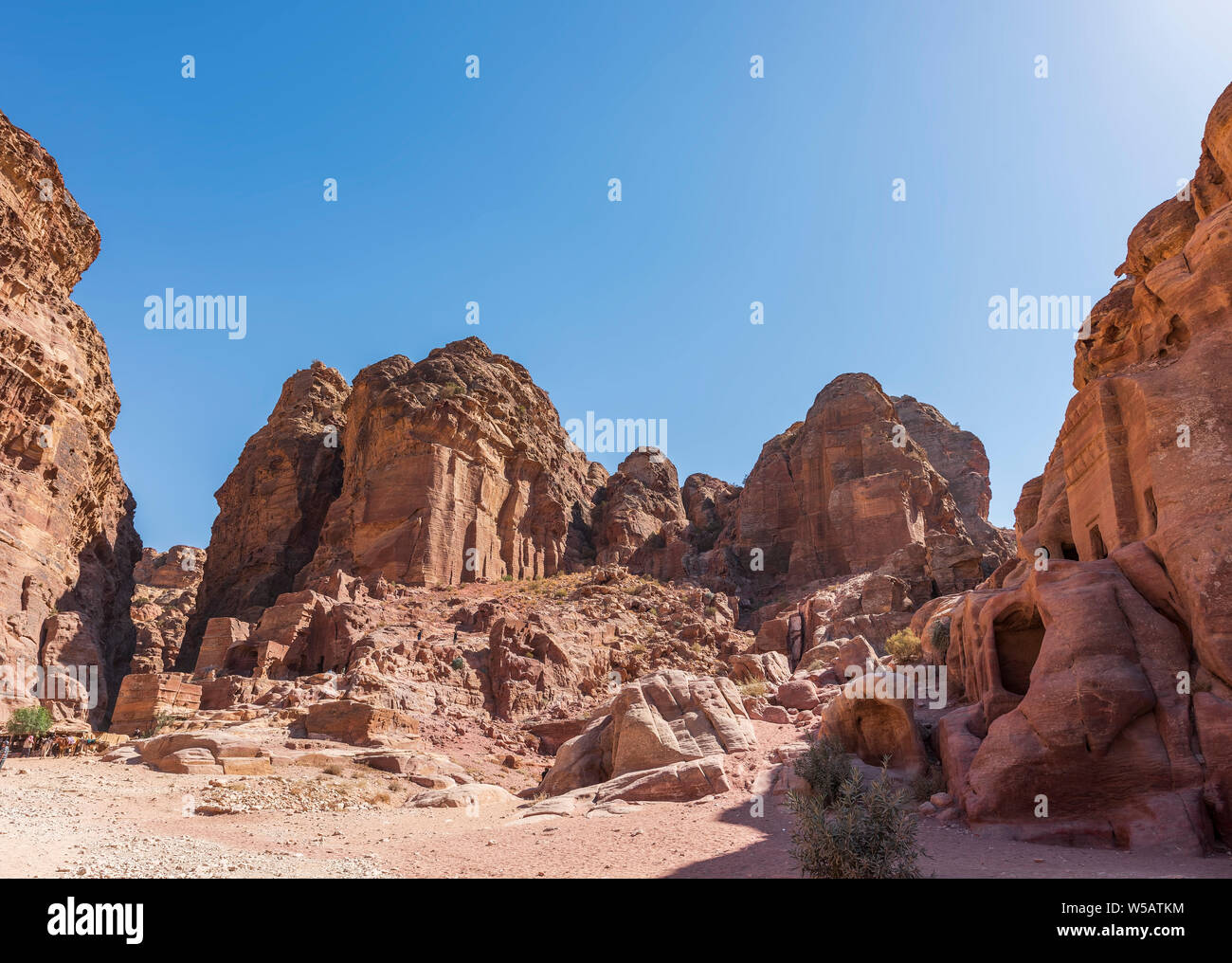 Beautiful Rocks and Nature in Petra, Jordan Stock Photo - Alamy
