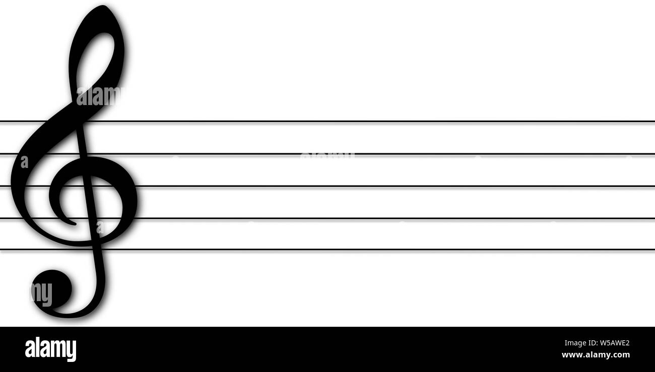 Treble Clef Staff Template