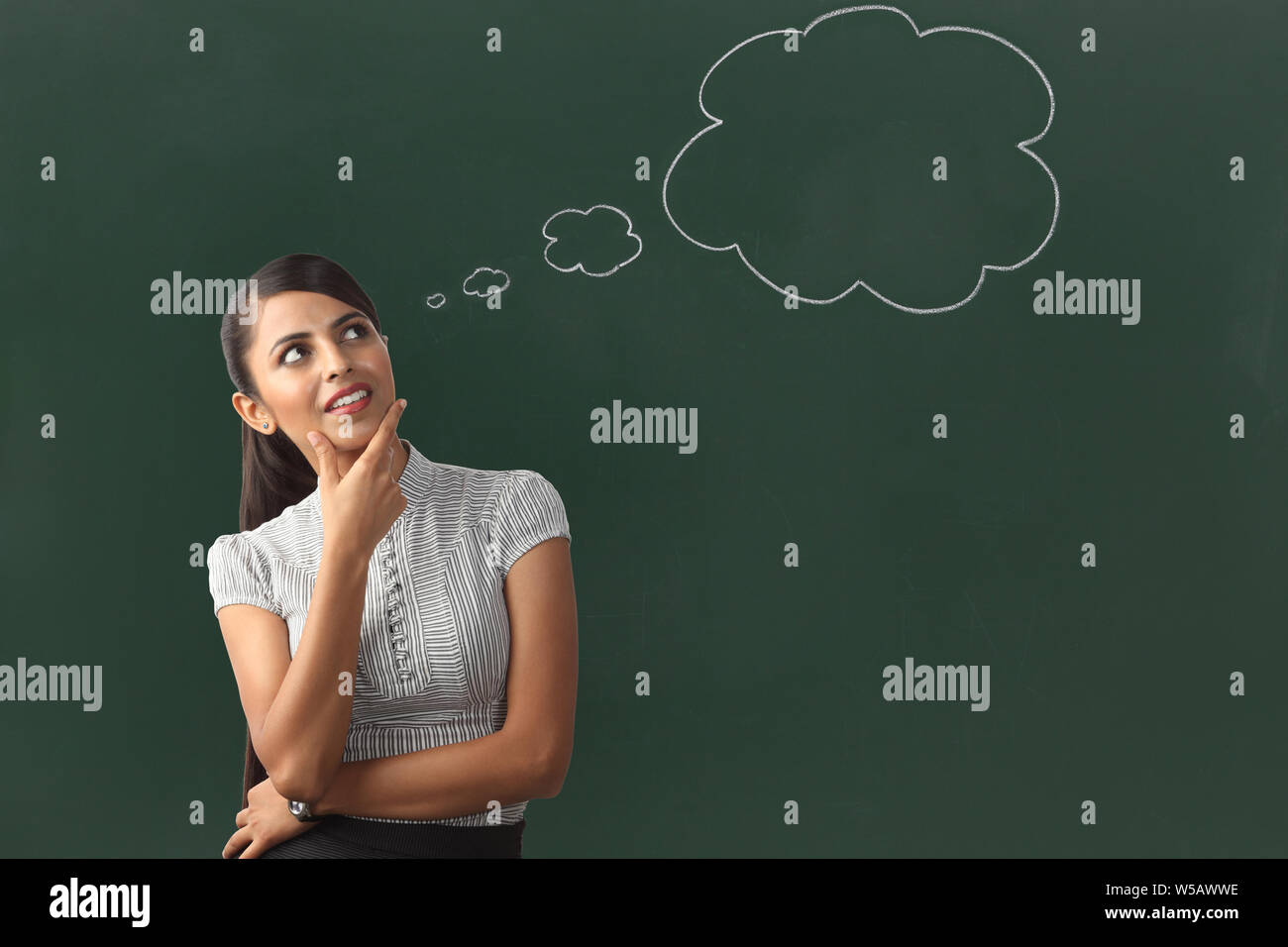 Woman thinking bubble hi-res stock photography and images - Alamy