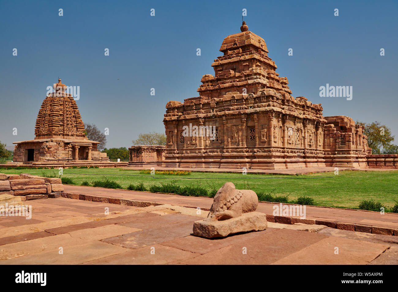 Pattadakal Temple Unesco World Heritge Site Karnataka India Stock