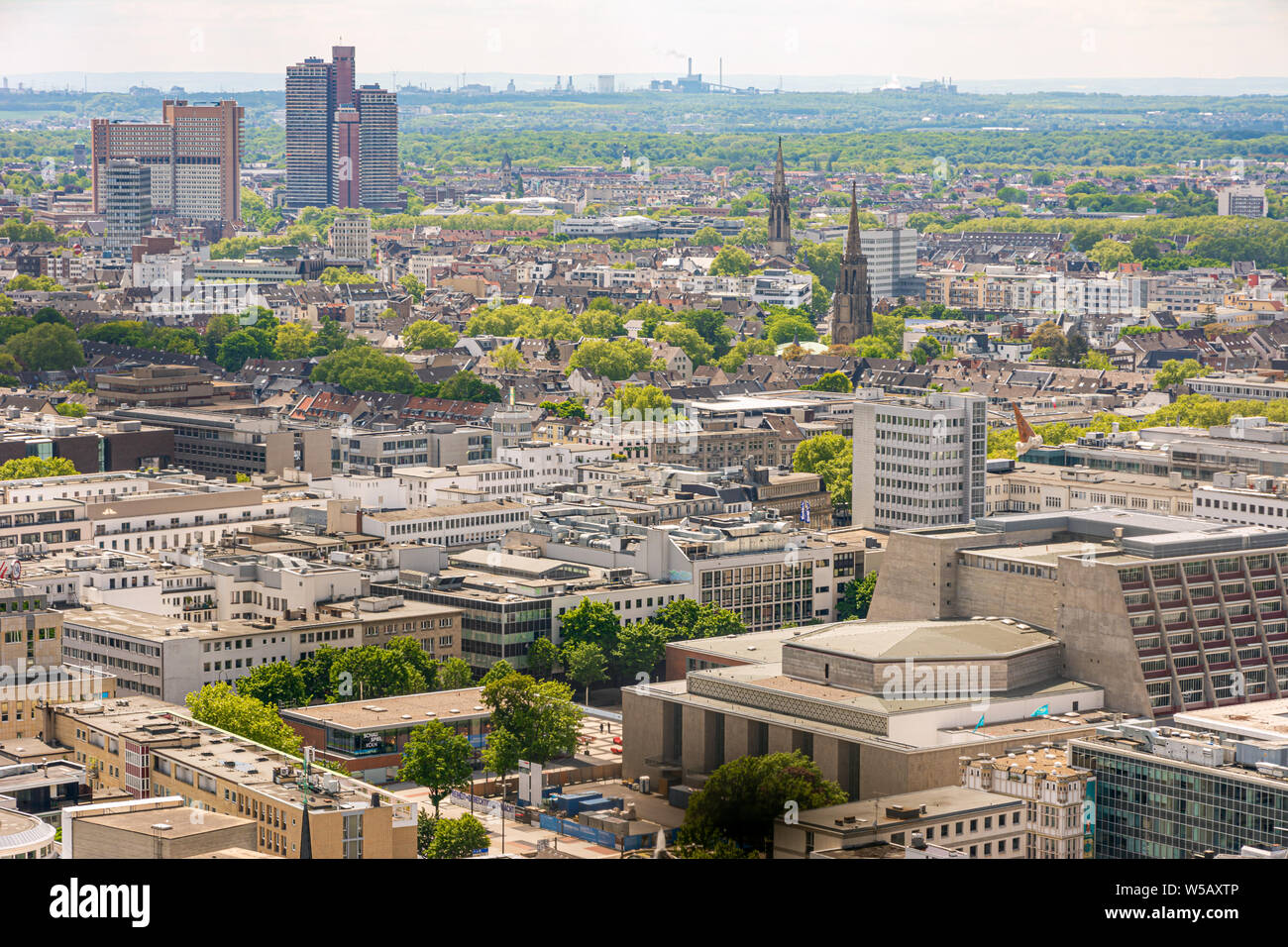 COLOGNE, GERMANY - MAY 12: Aerial view over the city of Cologne ...