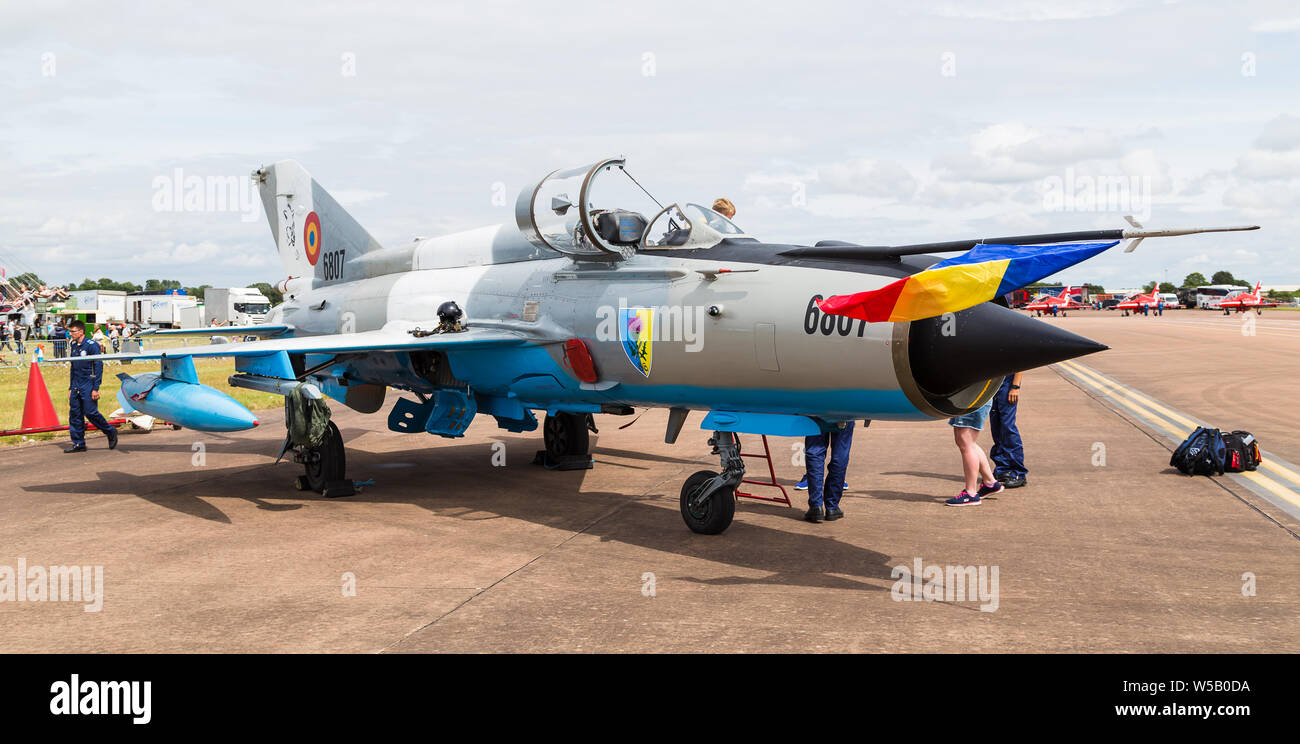 Romanian Air Force MiG-21 LanceR C captured at the 2019 Royal ...