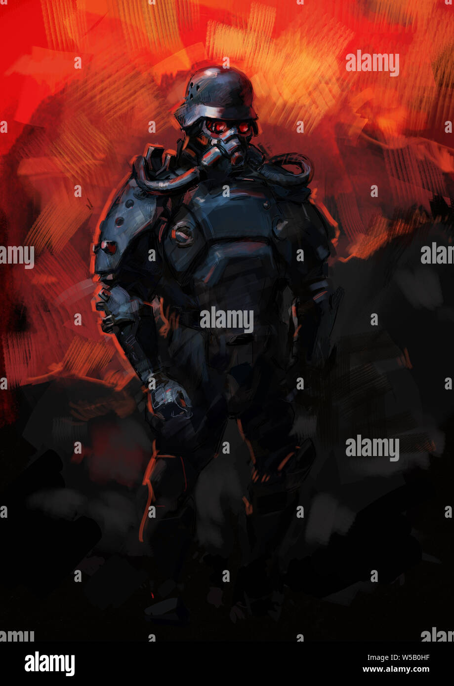 Futuristic Military Armor Concept Art