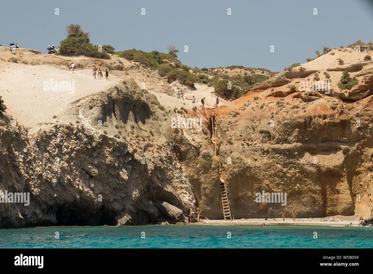Milos beach greece tsigrado hi-res stock photography and images - Alamy