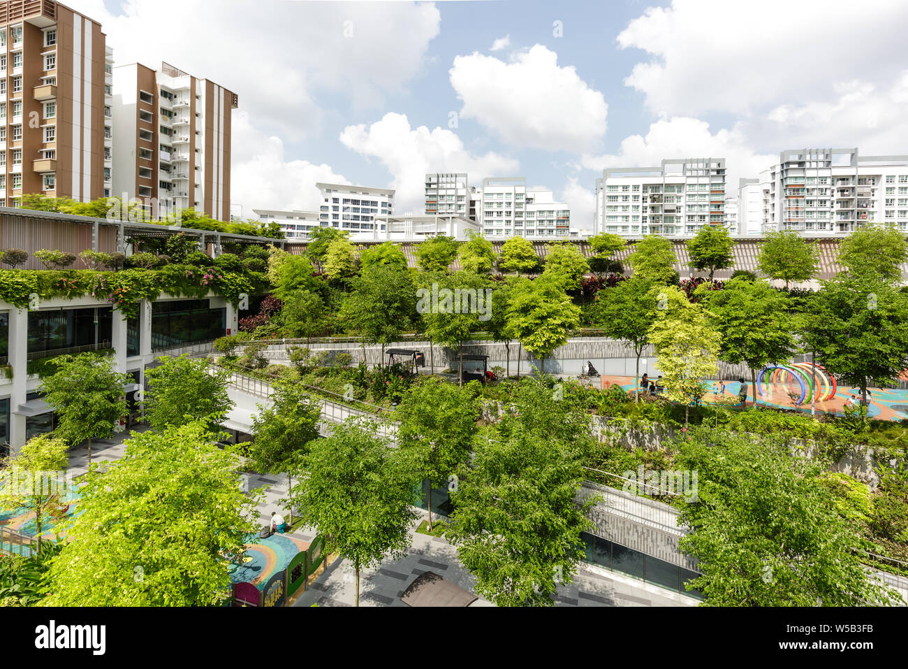 Singapore-27 JUL 2019: HDB's first new generation neighborhood center ...