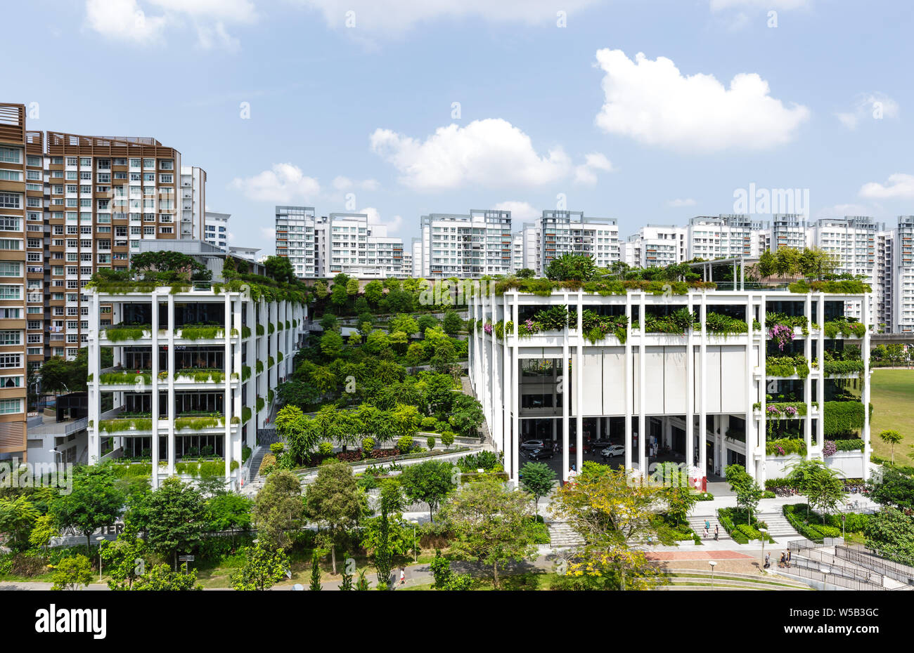 Singapore-27 JUL 2019: HDB's first new generation neighborhood center ...