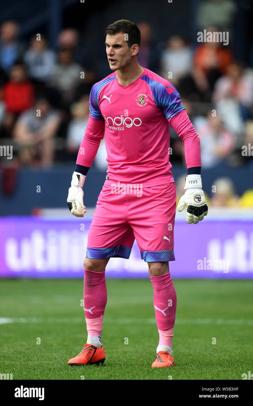 Luton Town goalkeeper Simon Sluga during the pre-season friendly match ...