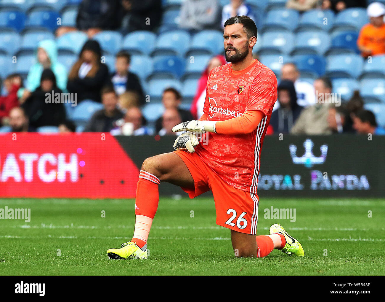 Watford Goalkeeper Ben Foster stretches during the pre-season friendly ...