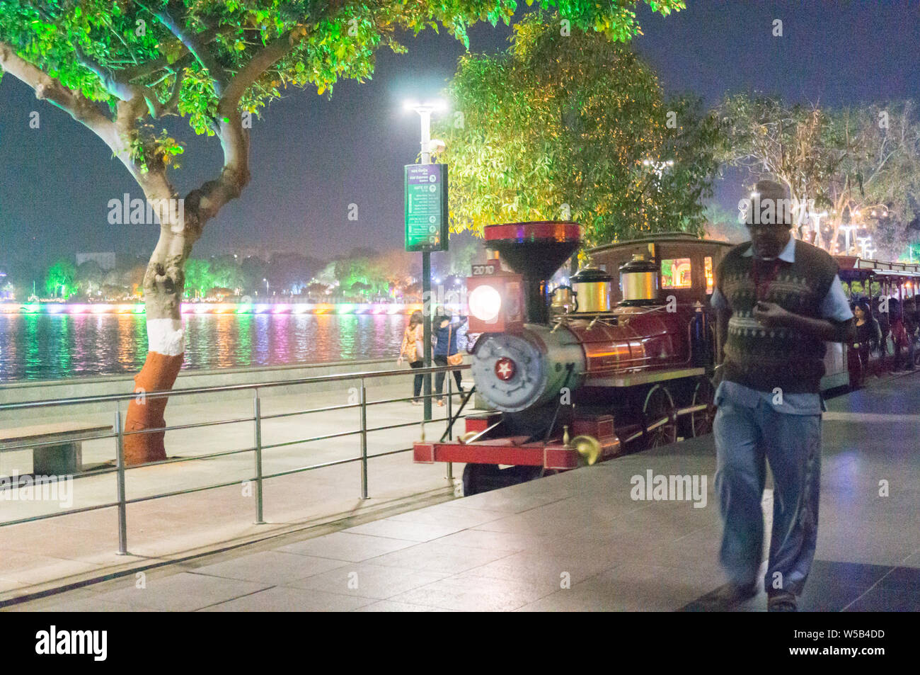 Ahmedabad, Gujarat, India - circa 2018 : People ride the amazing toy ...