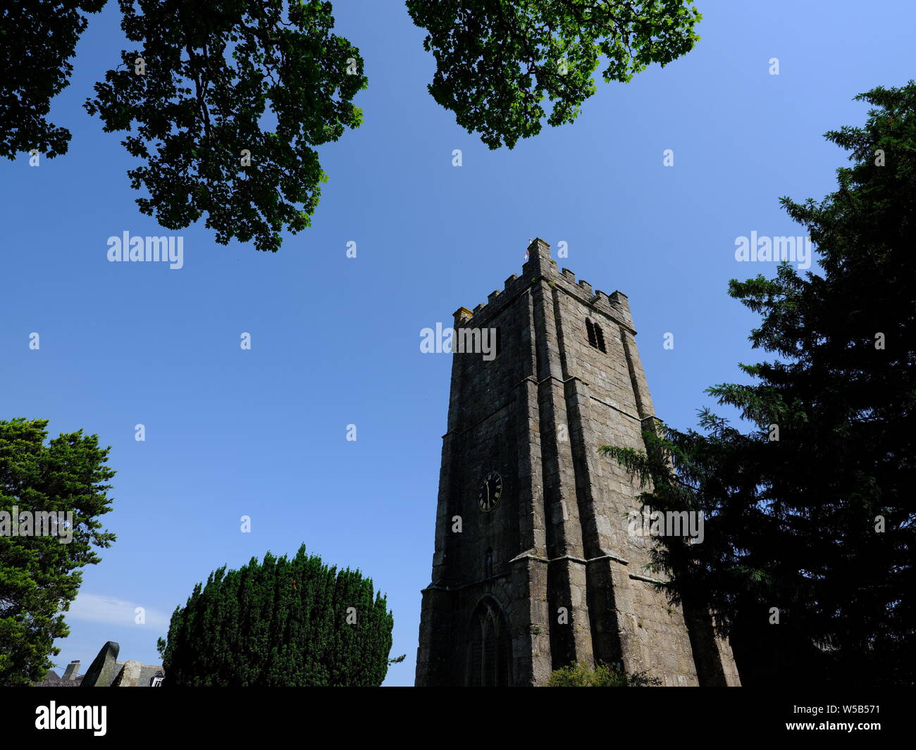 Chagford St.Michael the Archangel Church Dartmoor Devon Stock Photo - Alamy