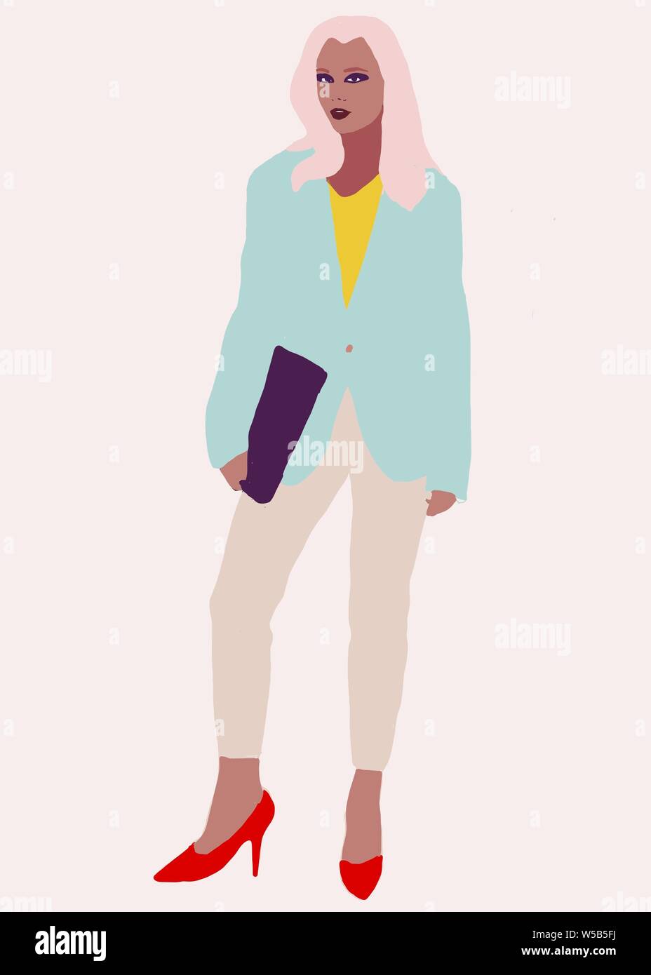 Illustration Make up on different races of trendy girl or women ...
