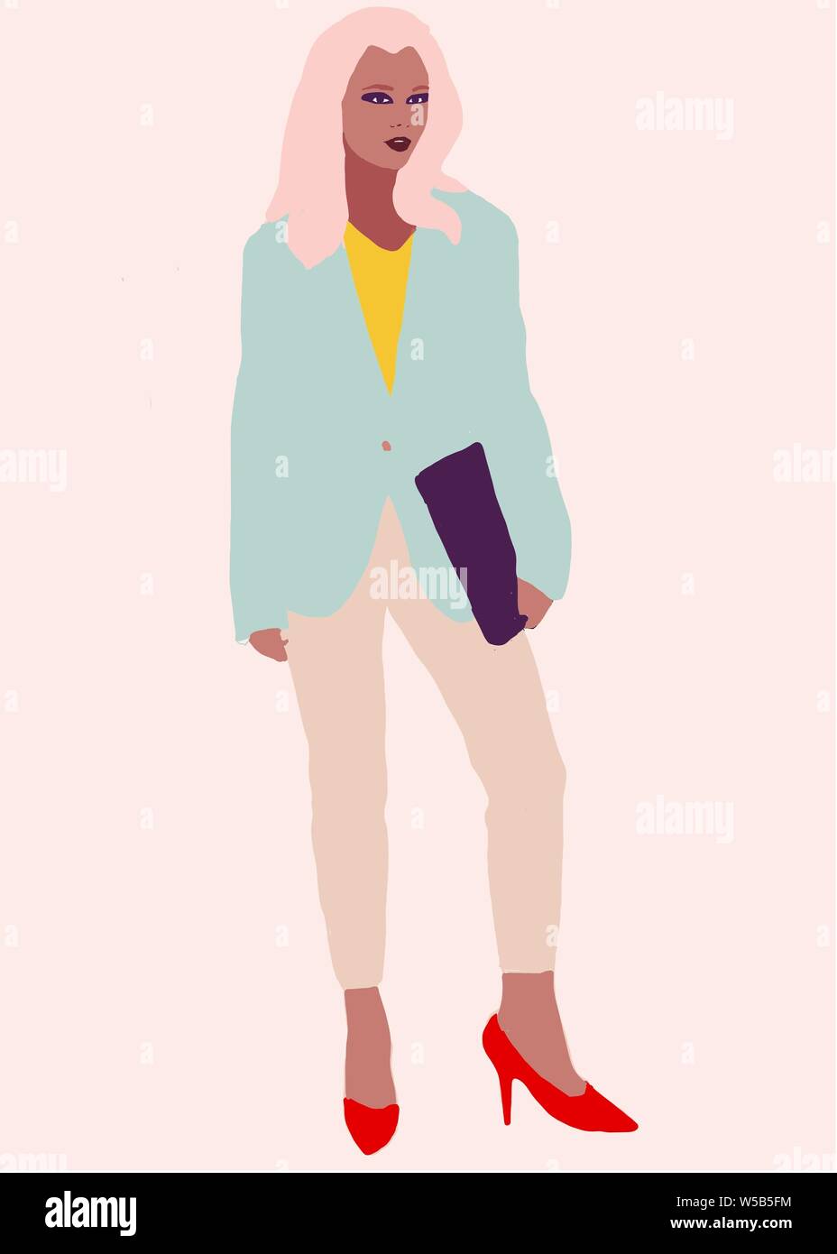 Illustration Make up on different races of trendy girl or women ...