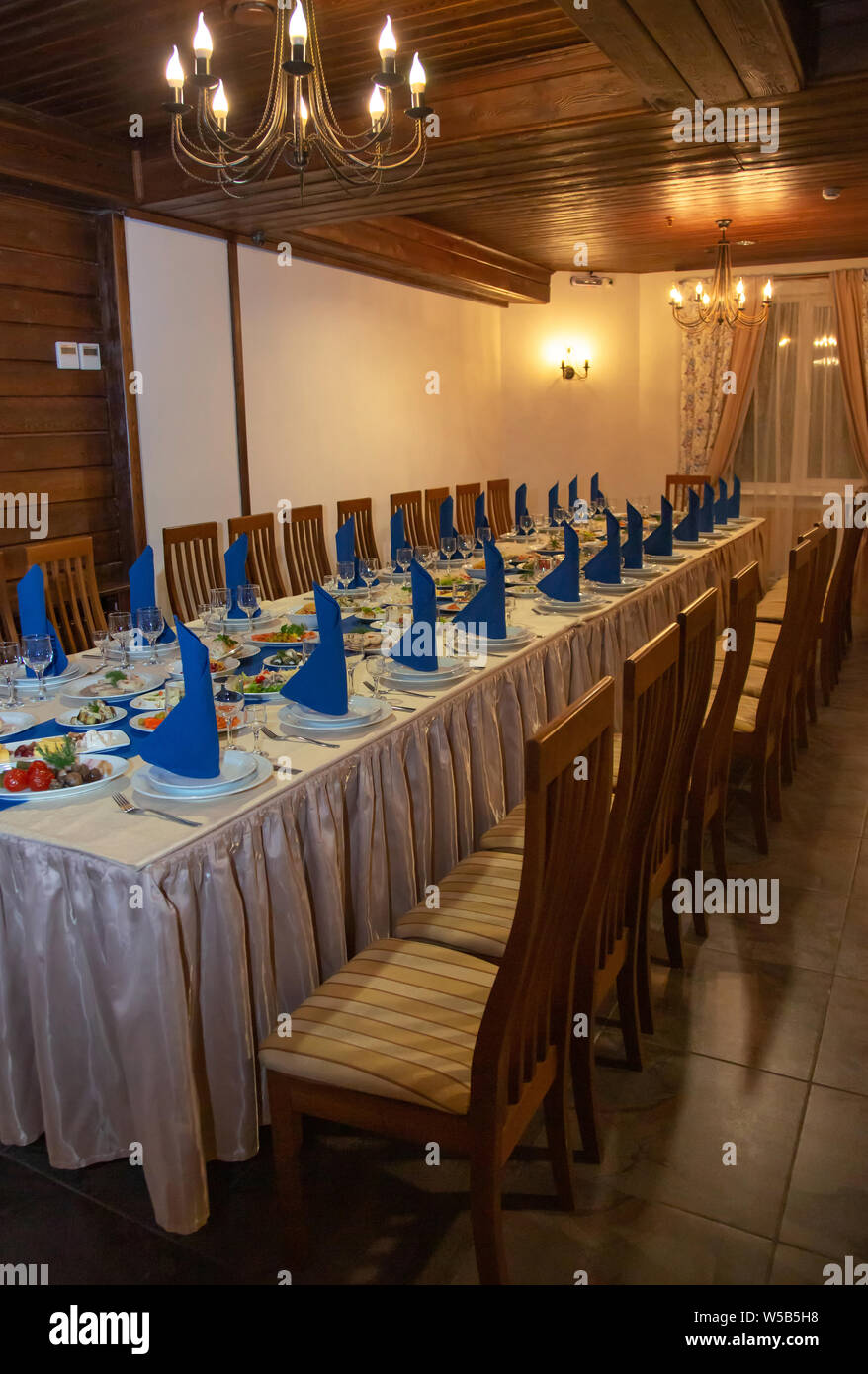 With party covered tables photo hi-res stock photography and images - Alamy