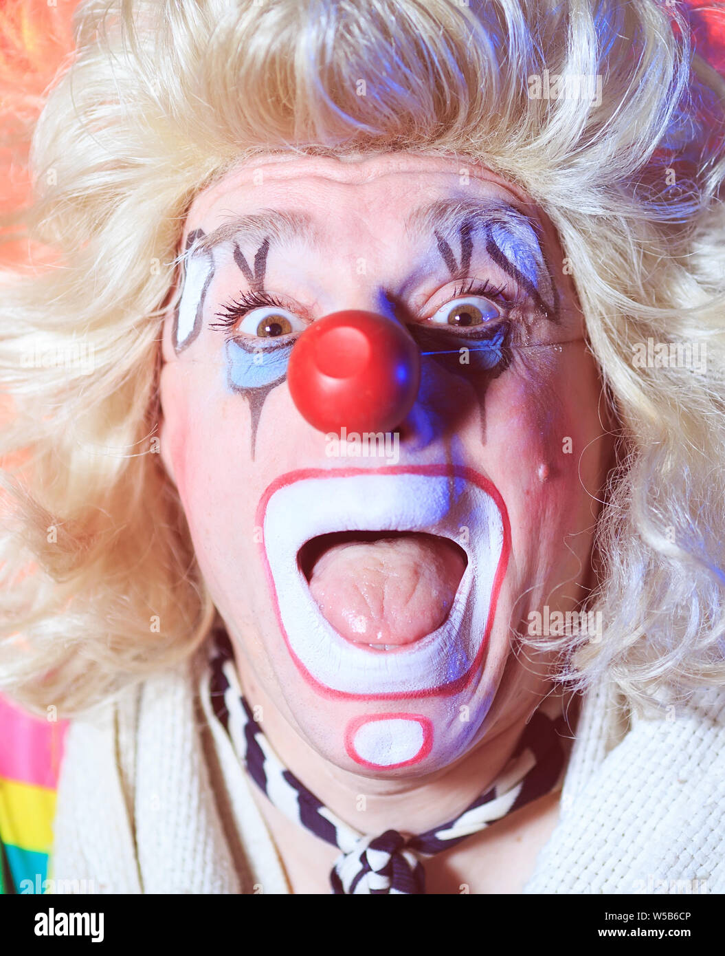Portrait clown makeup red nose hi-res stock photography and images - Alamy