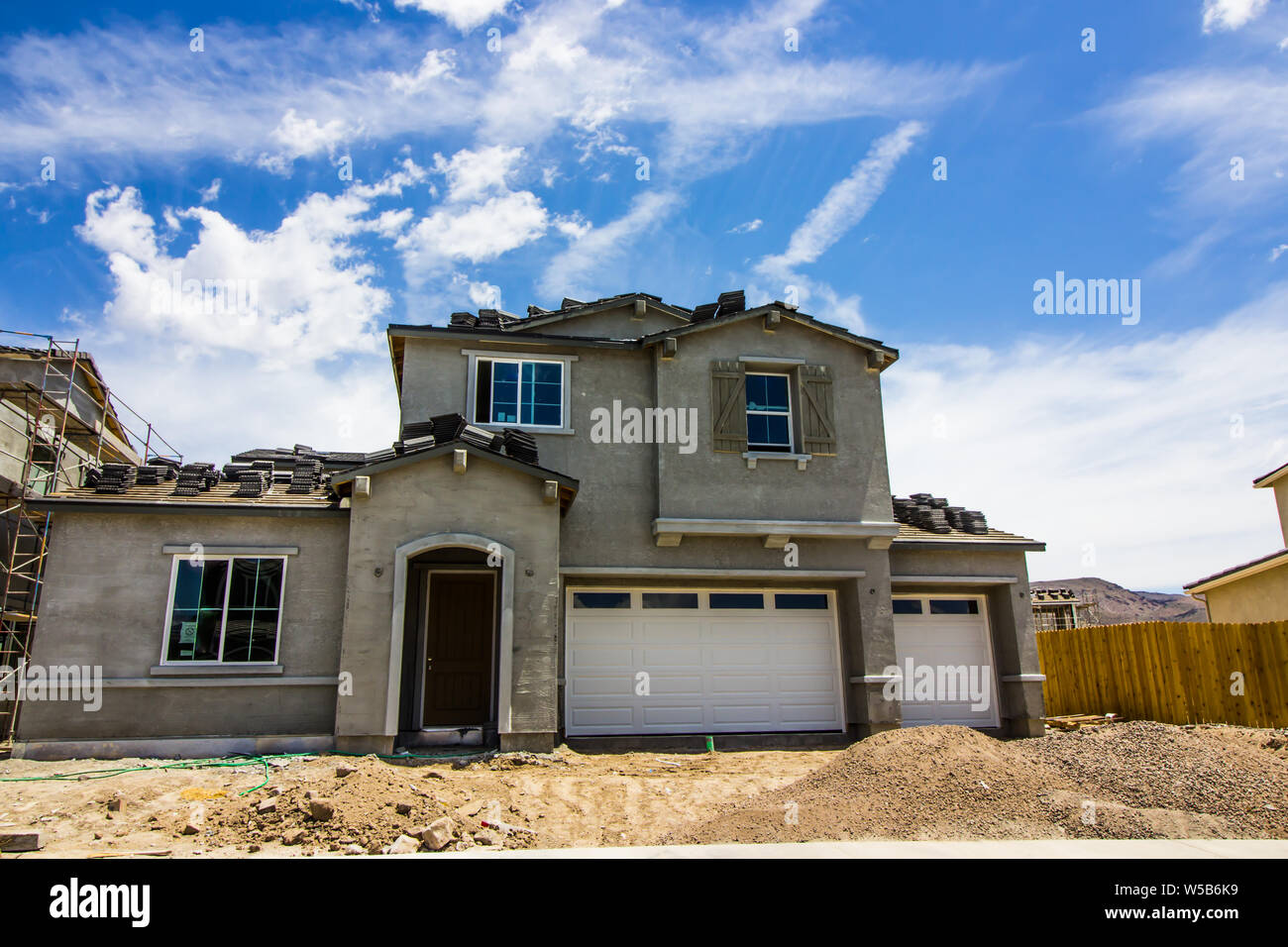 New Construction Of Two Story Home Stock Photo - Alamy