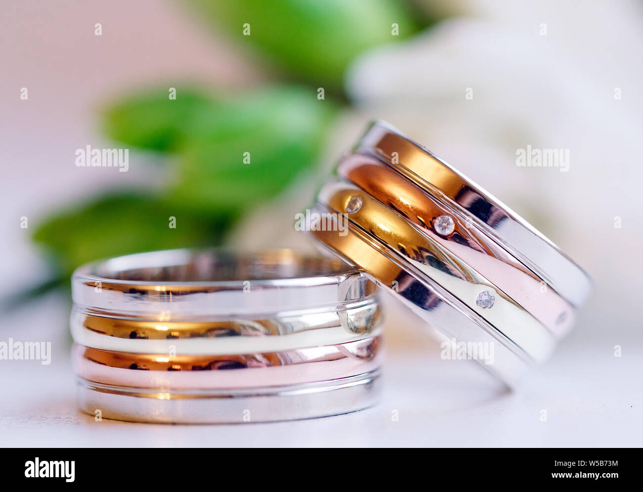 Wedding rings as a symbol of love and loyalty close up Stock Photo - Alamy