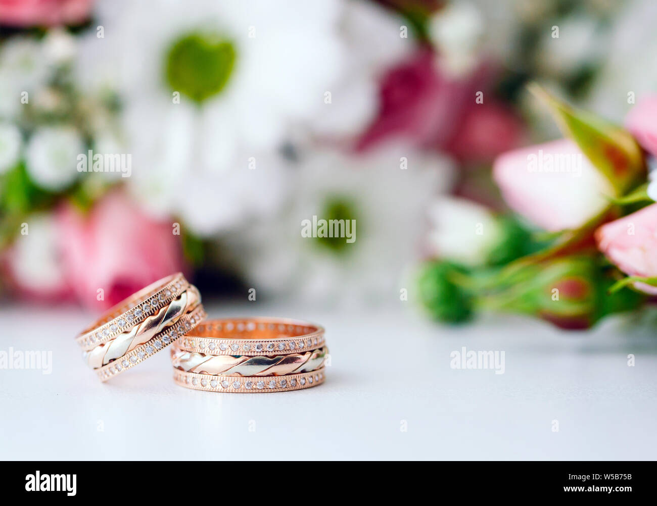 Wedding rings as a symbol of love and loyalty close up Stock Photo - Alamy