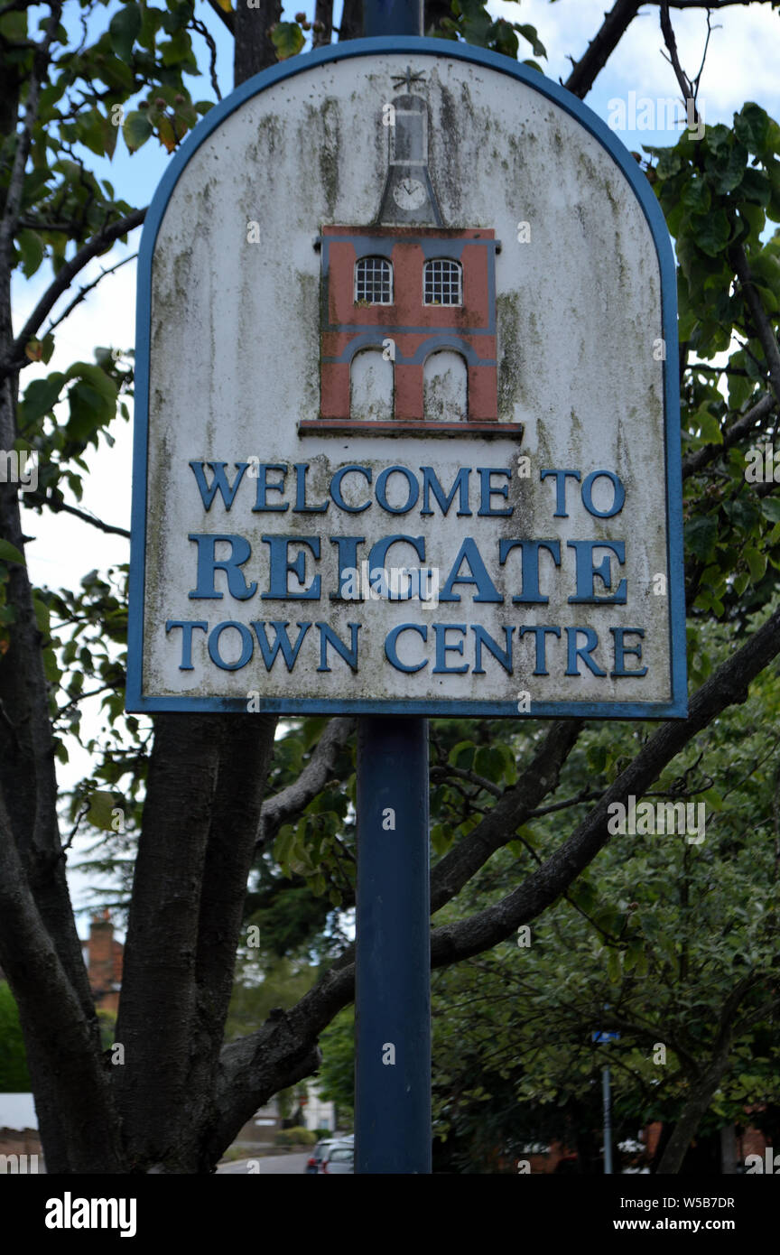 Reigate town center Stock Photo - Alamy