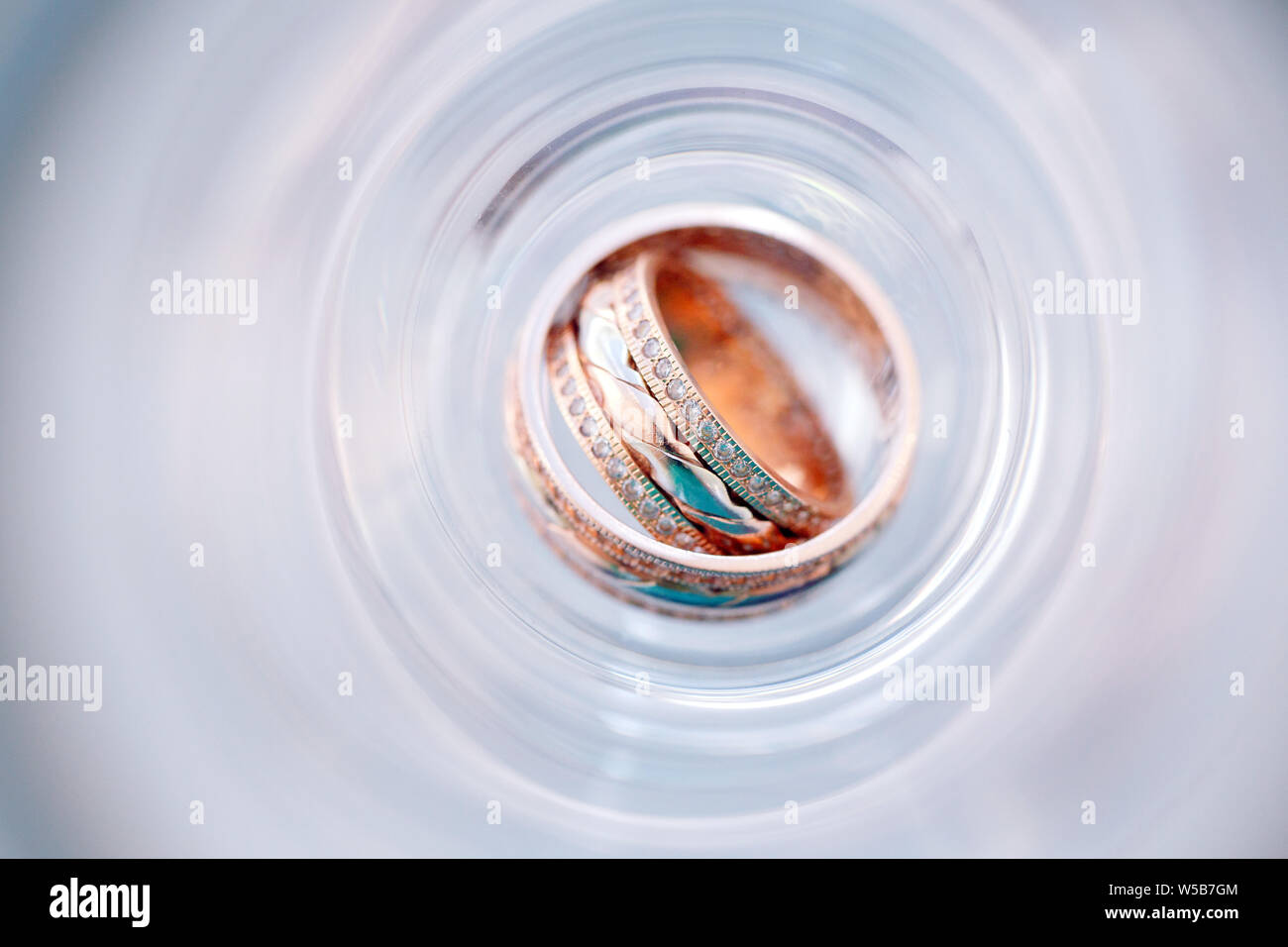 Wedding rings as a symbol of love and loyalty close up Stock Photo - Alamy