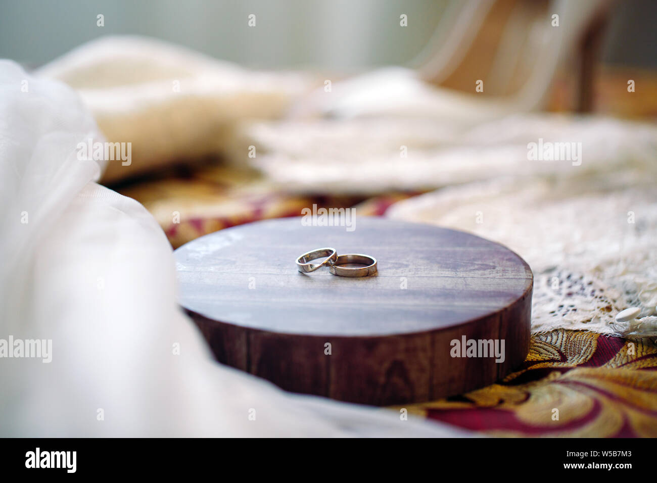 Wedding rings as a symbol of love and loyalty close up Stock Photo - Alamy