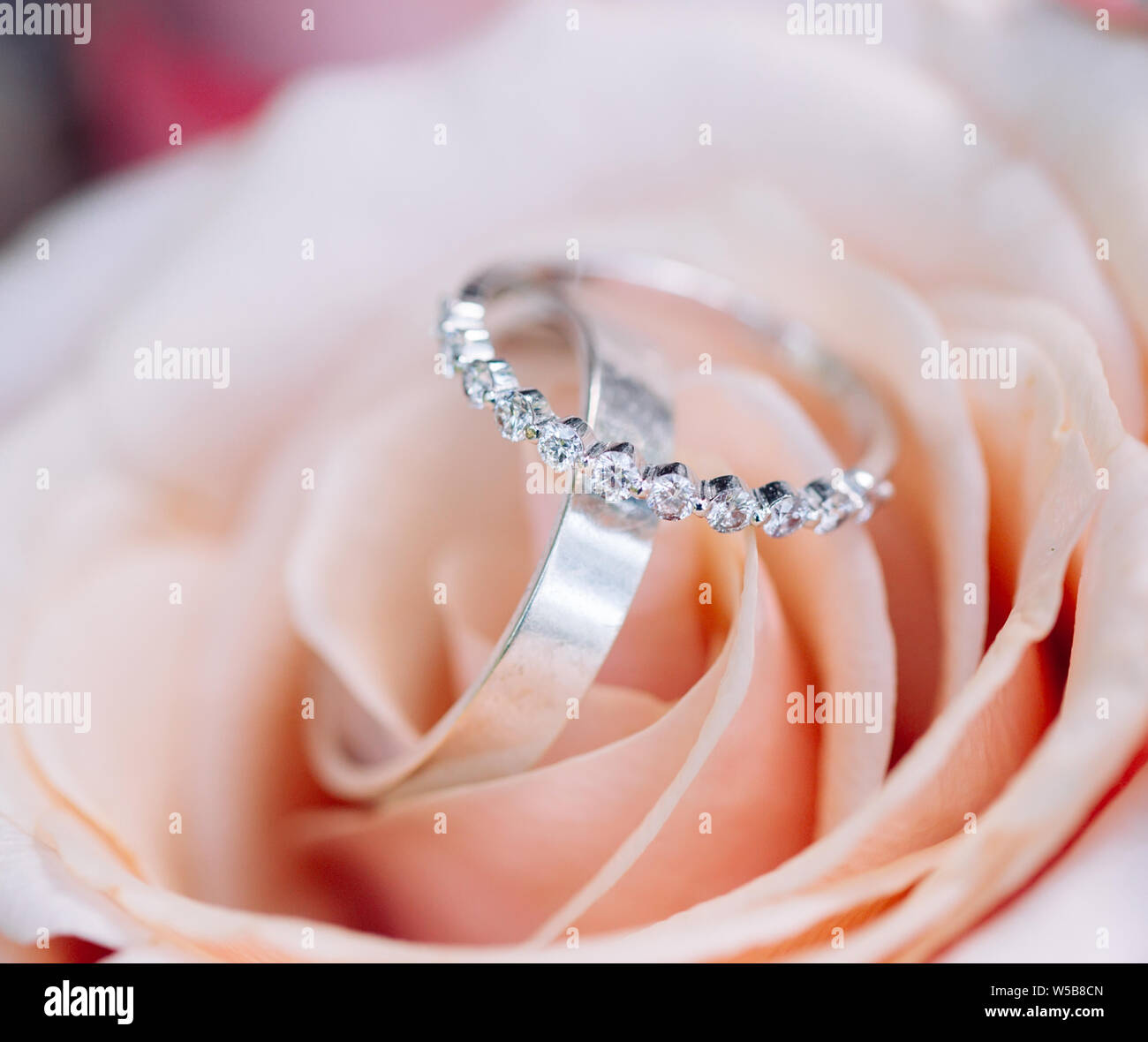 Wedding rings as a symbol of love and loyalty close up Stock Photo - Alamy