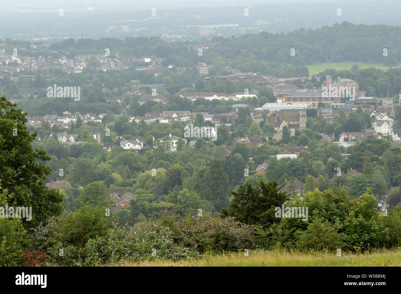 Views of Reigate from reigate hill Stock Photo - Alamy