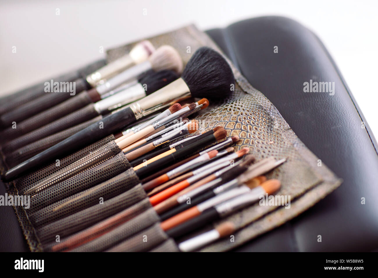 Set of brushes of make up artist Stock Photo - Alamy