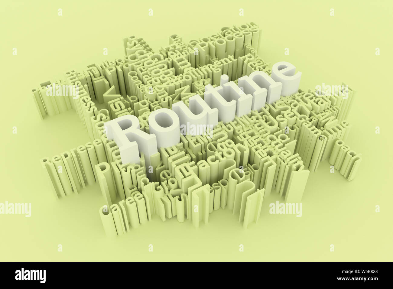 Routine, business keyword words cloud. For web page or design, as ...