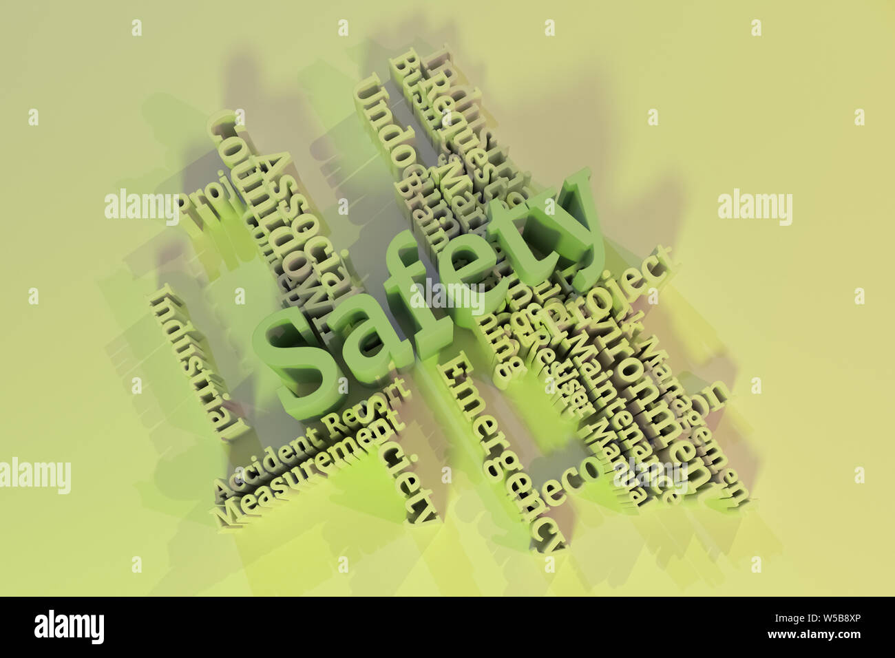 Safety, business keyword words cloud. For web page or design, as ...