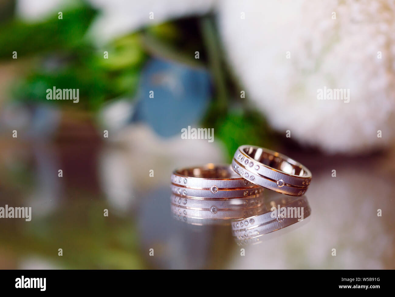 Wedding rings as a symbol of love and loyalty close up Stock Photo - Alamy
