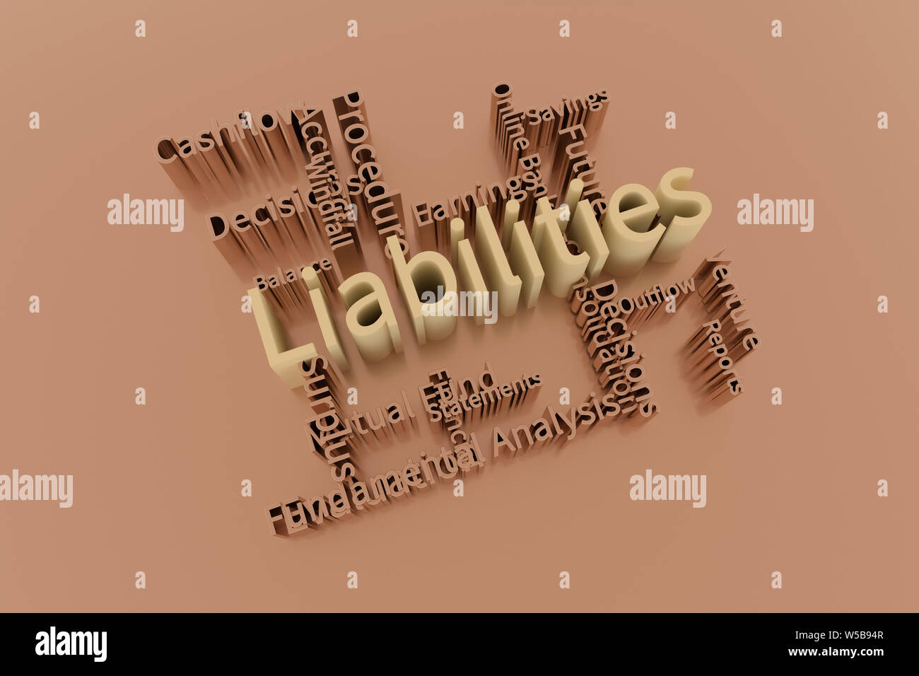 Liabilities, finance keyword words cloud. For web page or design, as ...