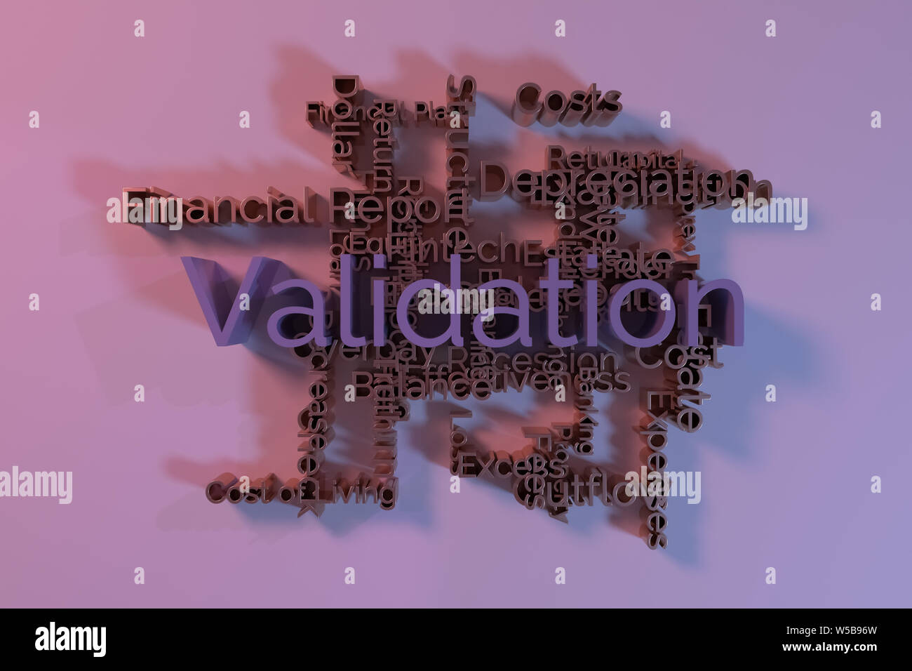 Validation, finance keyword words cloud. For web page or design, as ...