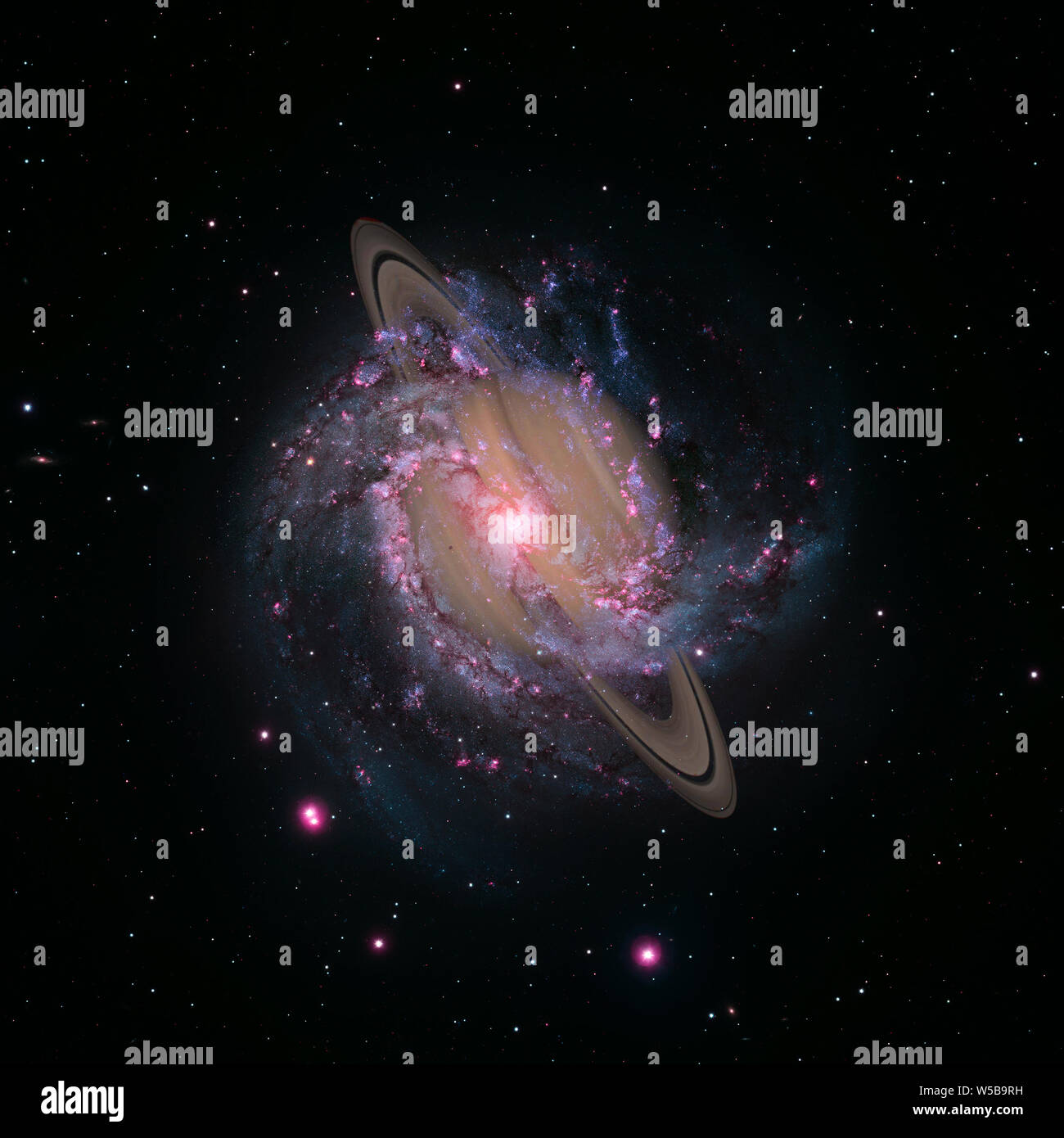 Saturn - planet of the Solar system. Science wallpaper. Elements of ...