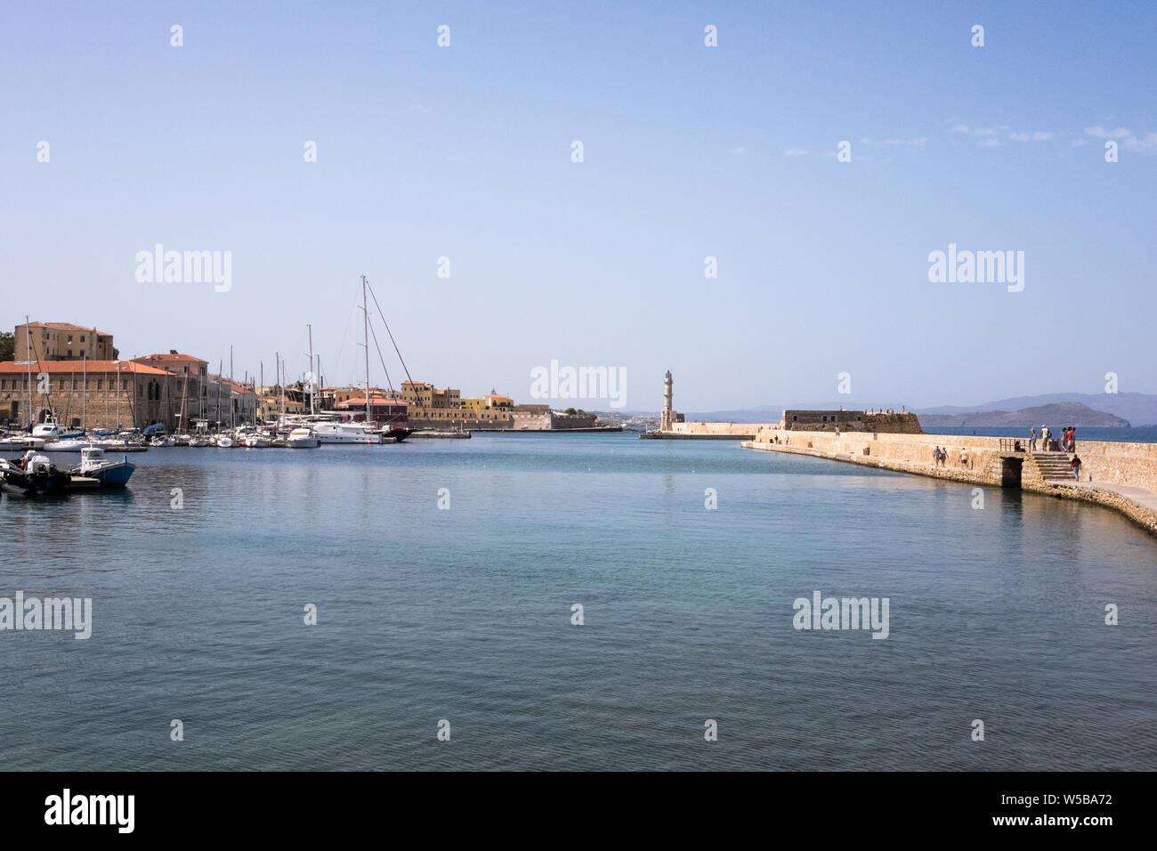 Old Venetian Harbour in Chania, Crete Stock Photo - Alamy