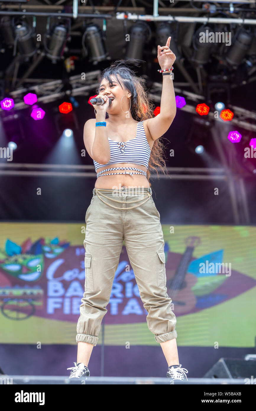 Walton-on-Thames, Sunday 21st July, 2019. The Barrio Fiesta London is ...