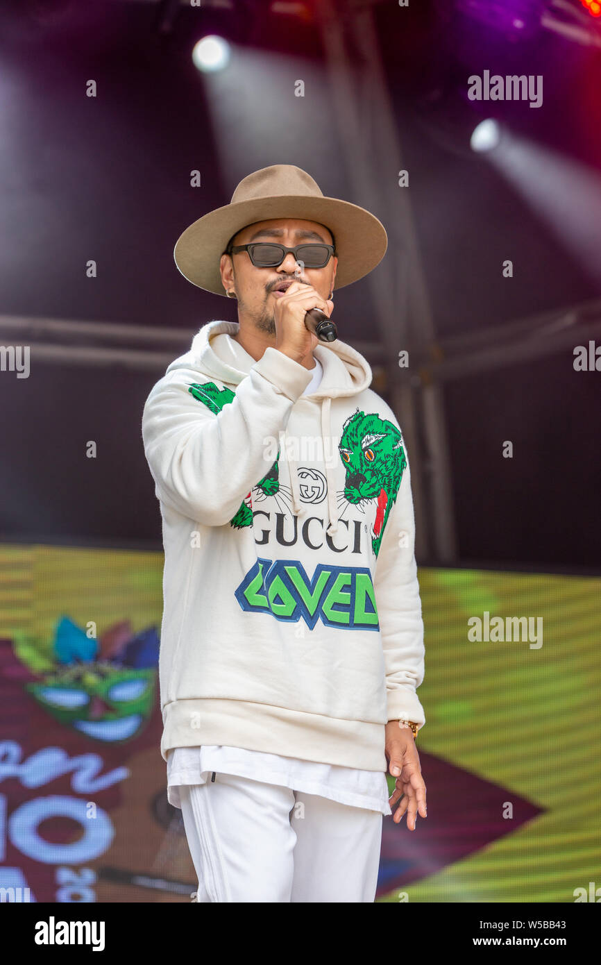 Walton-on-Thames, Sunday 21st July, 2019. The Barrio Fiesta London is ...