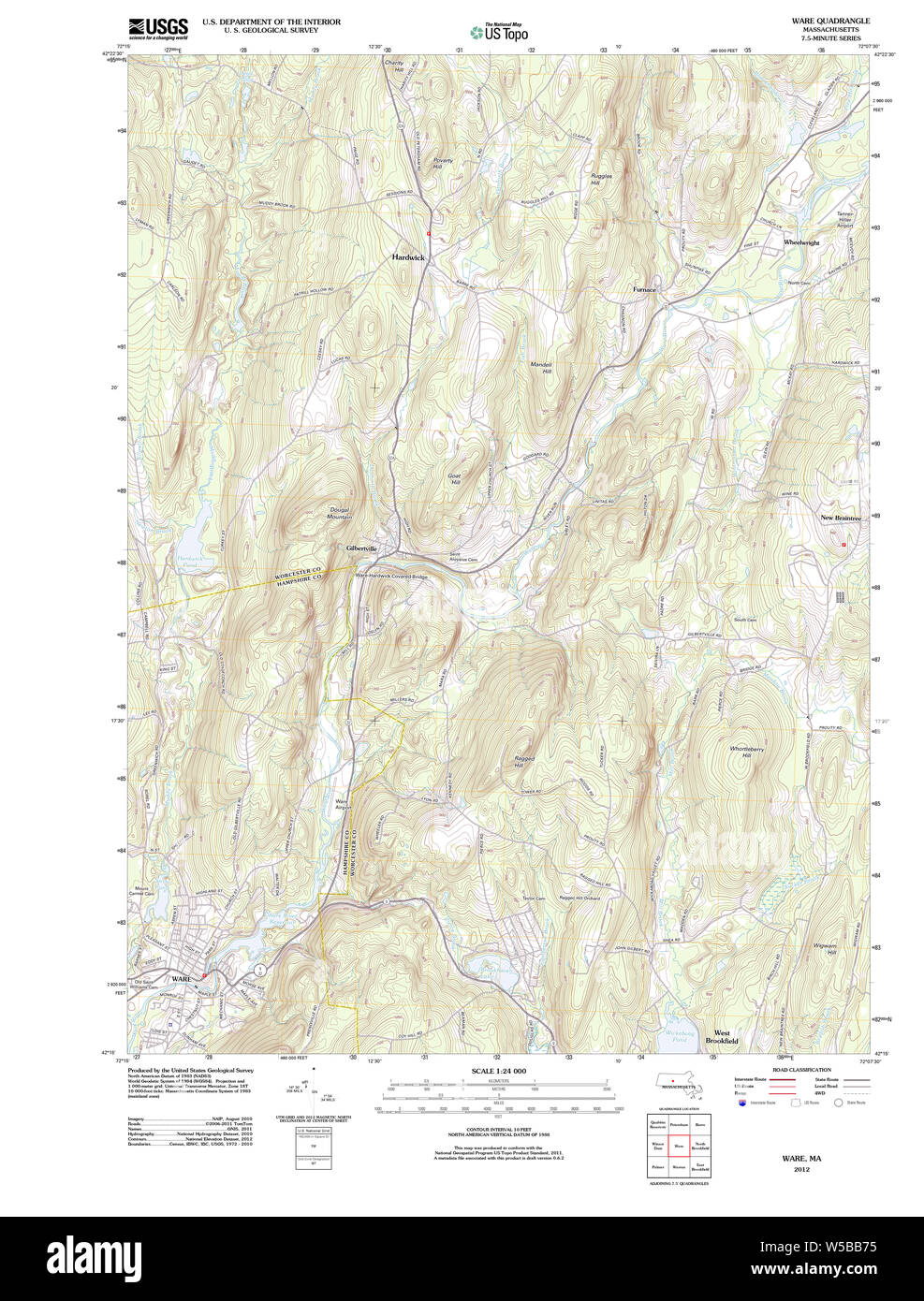 Map of ware hi-res stock photography and images - Alamy