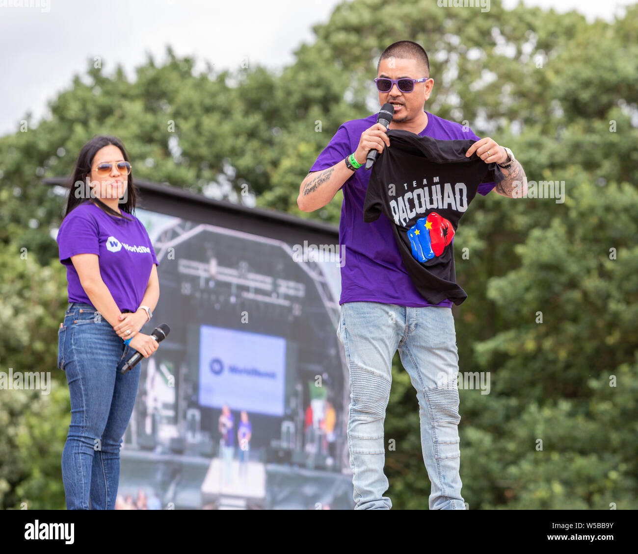Walton-on-Thames, Sunday 21st July, 2019. The Barrio Fiesta London is ...