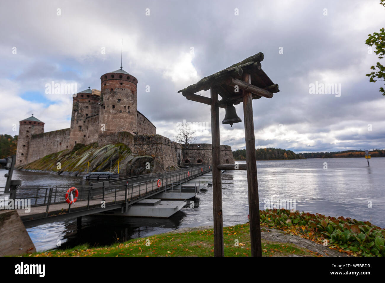Bell and Olavinlinna, Olaf's Castle, Savonlinna, Southern Savonia ...