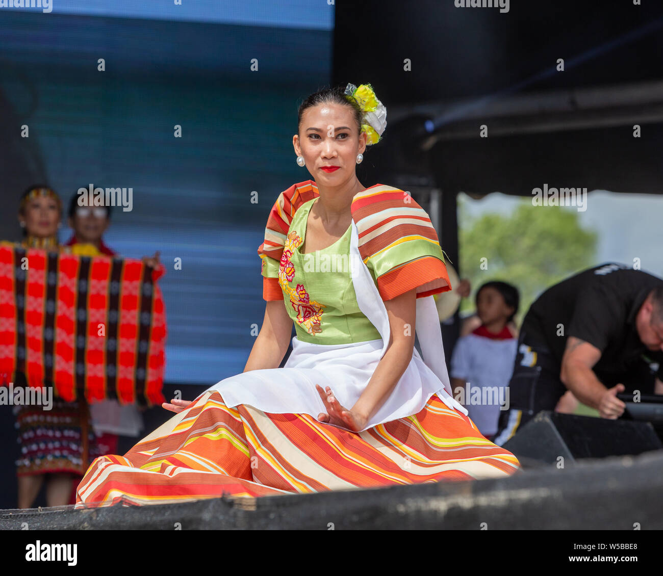 Walton-on-Thames, Sunday 21st July, 2019. The Barrio Fiesta London is ...