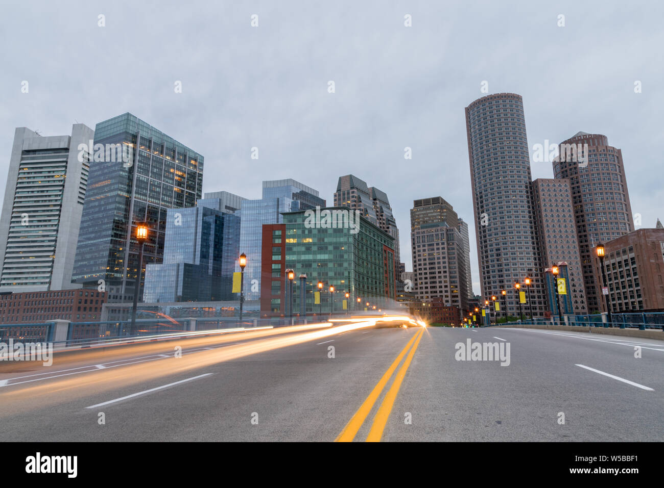 View of City Street With incoming Traffic Stock Photo - Alamy