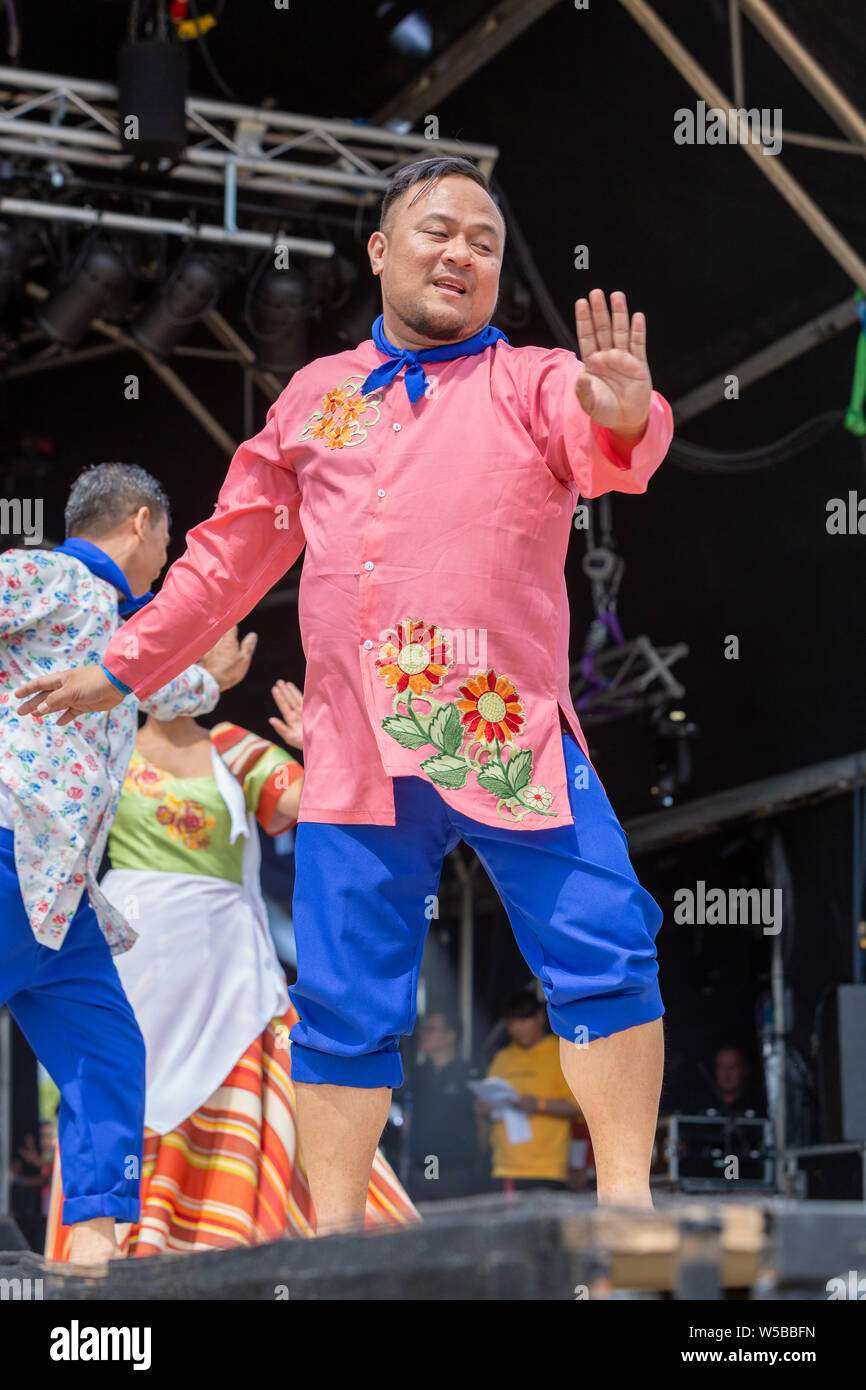 Walton-on-Thames, Sunday 21st July, 2019. The Barrio Fiesta London is ...