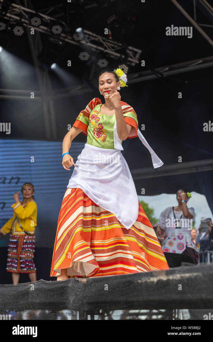 Walton-on-Thames, Sunday 21st July, 2019. The Barrio Fiesta London is ...