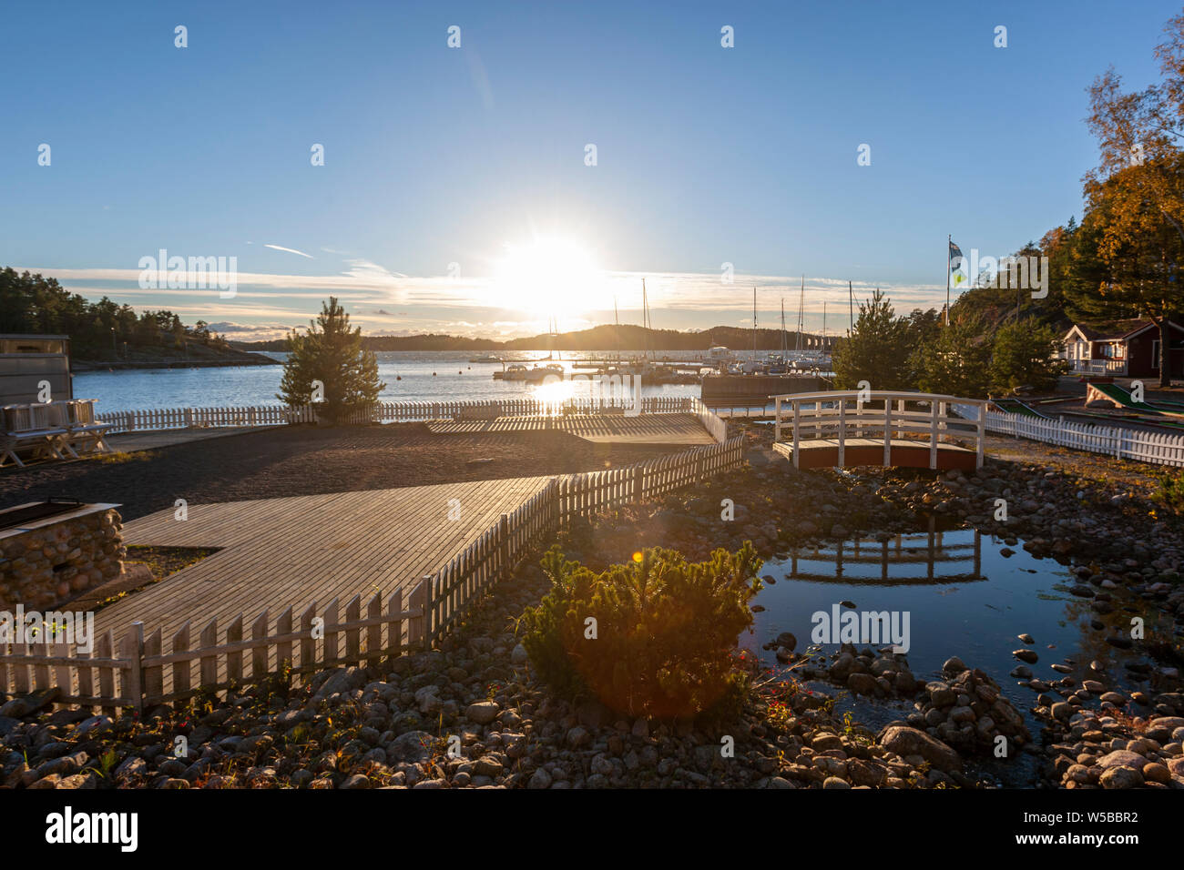 Sunset at beach in Pargas, Parainen, Finland Stock Photo - Alamy