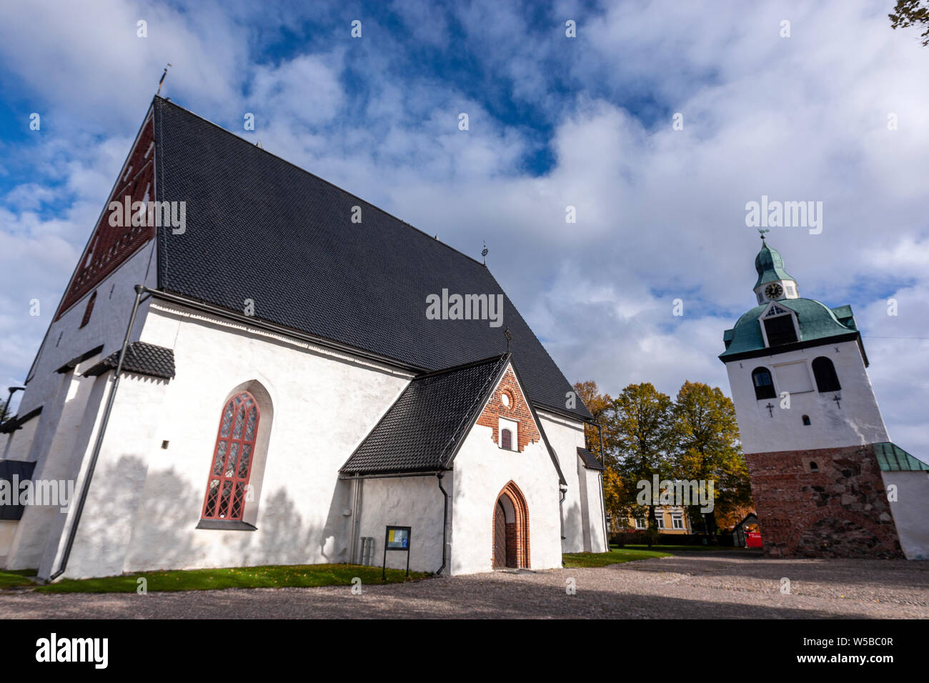 Porvoo Cathedral and the separate belltower Medieval town of Porvoo ...