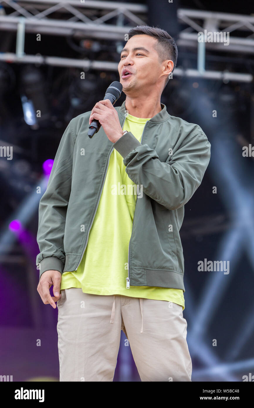 Walton-on-Thames, Sunday 21st July, 2019. The Barrio Fiesta London is ...