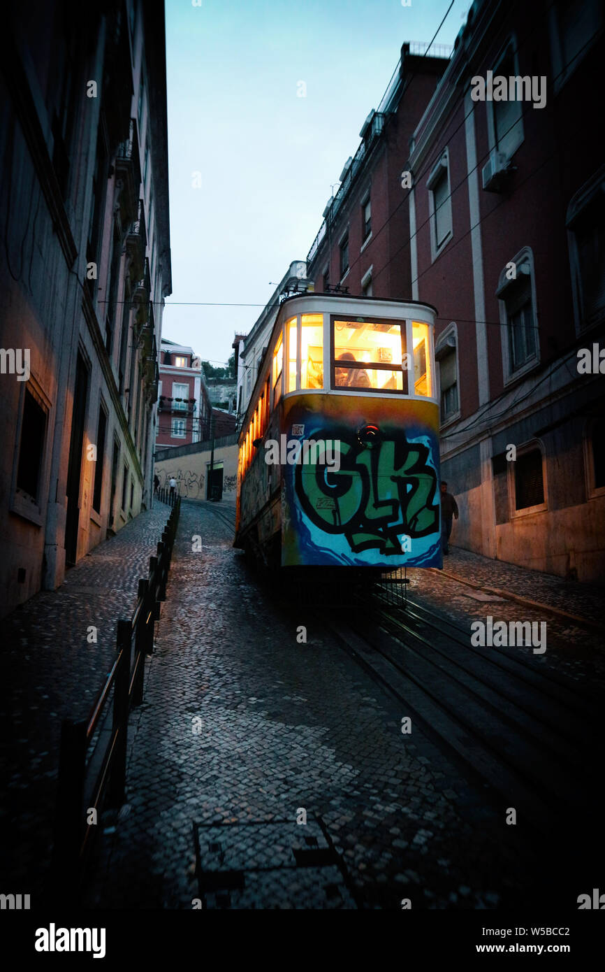 Graffiti painted cable car hi-res stock photography and images - Alamy