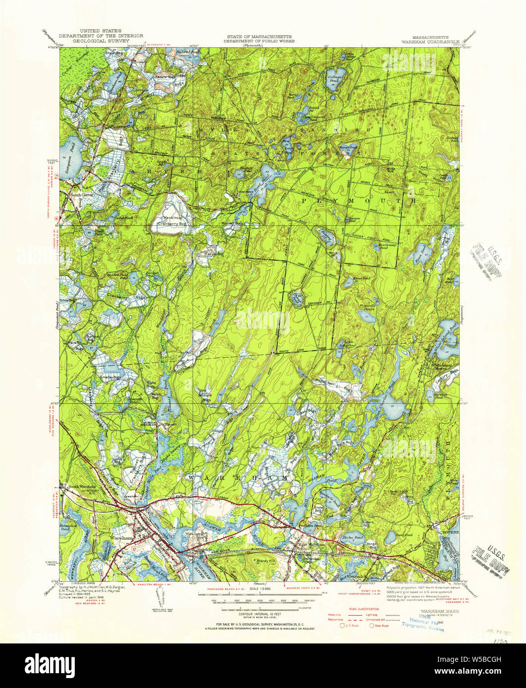 Map of wareham hi-res stock photography and images - Alamy